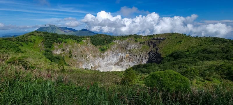 Mount Lokon Seen from the Top of Mount Mahawu Stock Photo - Image of ...