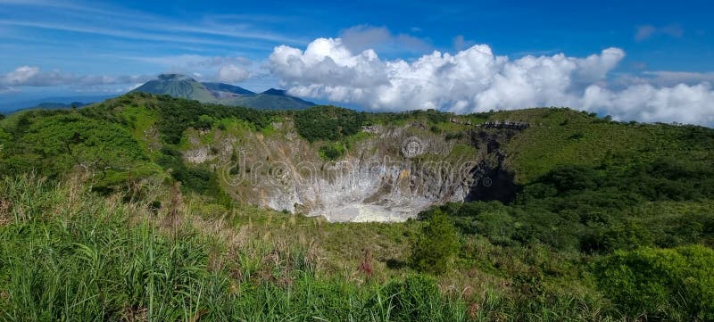 Mount Lokon Seen from the Top of Mount Mahawu Stock Image - Image of ...