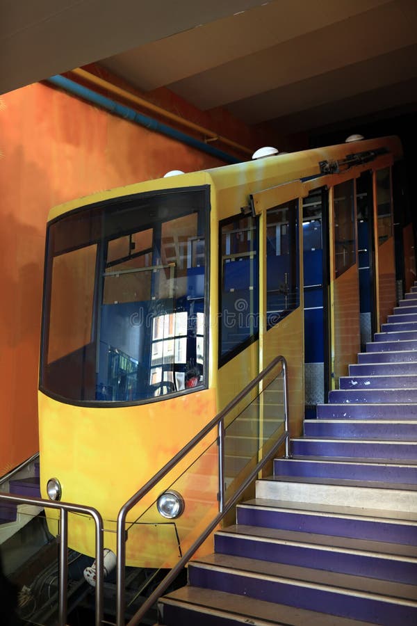 Mount Lycabettus funicular stock photo. Image of public - 28034300