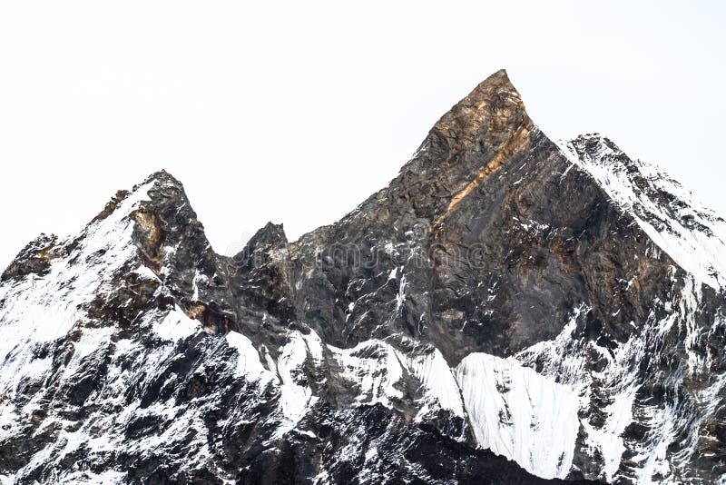 Mount Machhapuchchhre in Evening Soft Sun Light Stock Photo - Image of ...
