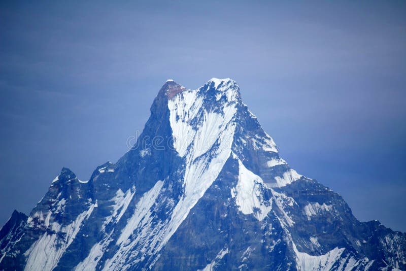 Mount Machhapuchhre, Nepal stock image. Image of peaks - 13087097