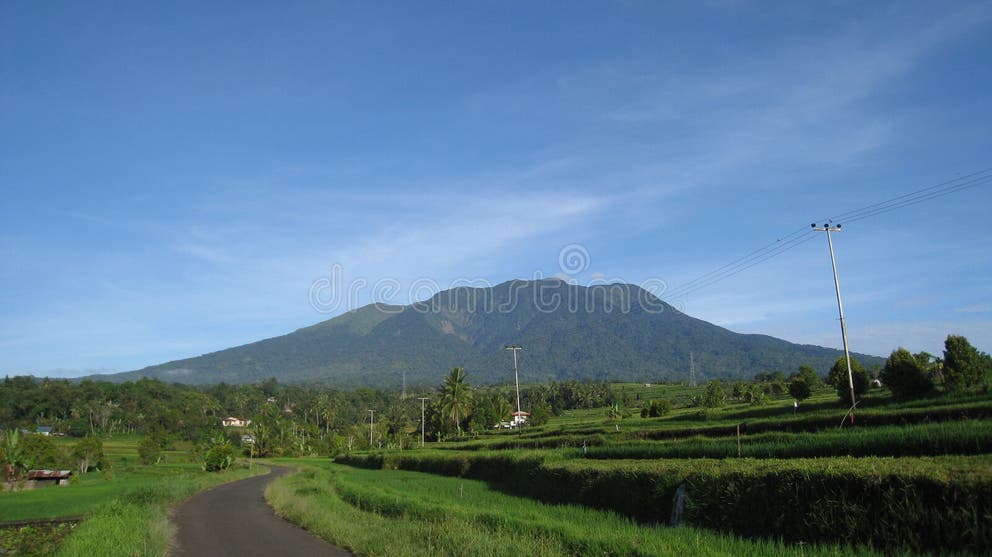 Mount Marapi, Batusangkar, West Sumatra, Indonesia Stock Image - Image ...