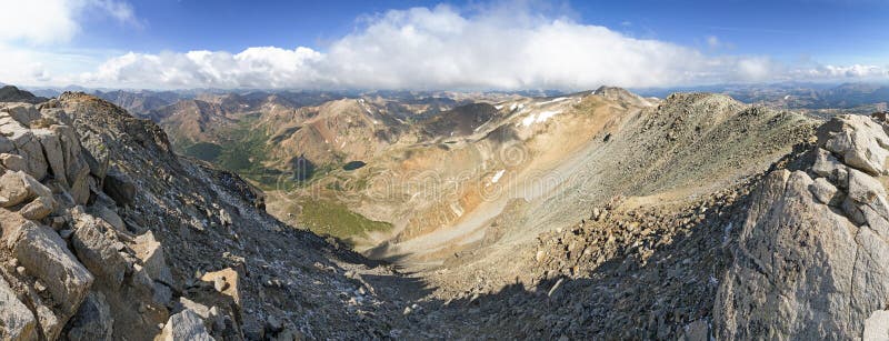 Mount Massive Mountain Summit Panorama Stock Photo - Image of peak ...