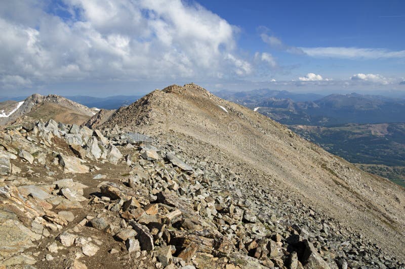 Mount Massive Summit Ridge stock image. Image of mountains - 87303235