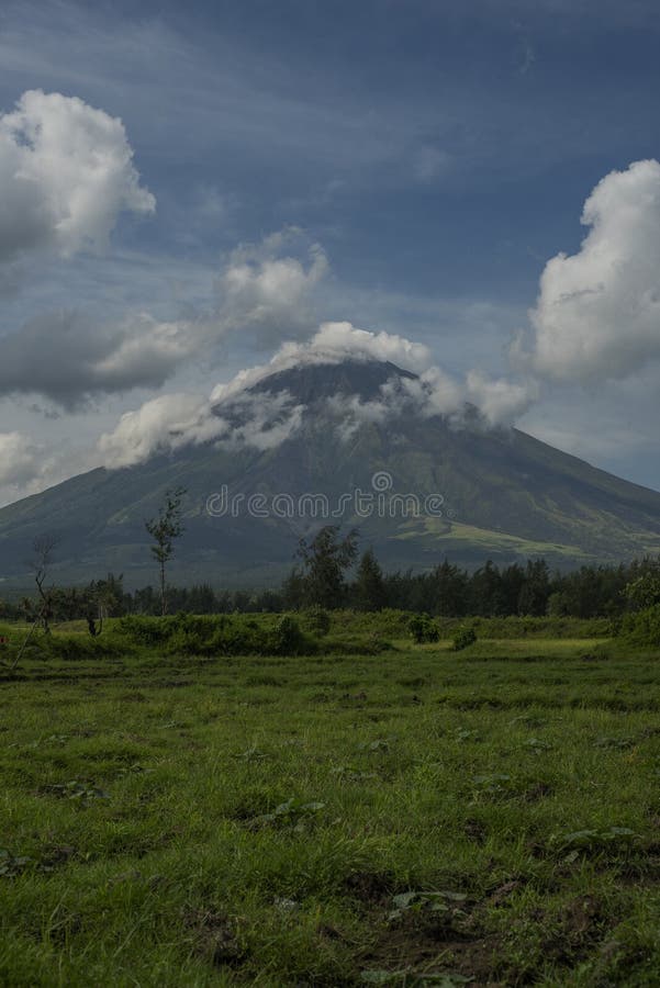 Mount Mayon Volcano in the Philippines Stock Photo - Image of forest ...