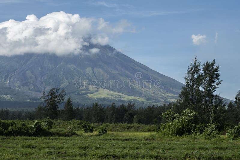 Mount Mayon Volcano in the Philippines Stock Photo - Image of scenic ...