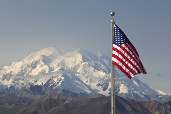 Mount mckinley flag stock image. Image of nature, majestic - 26698331