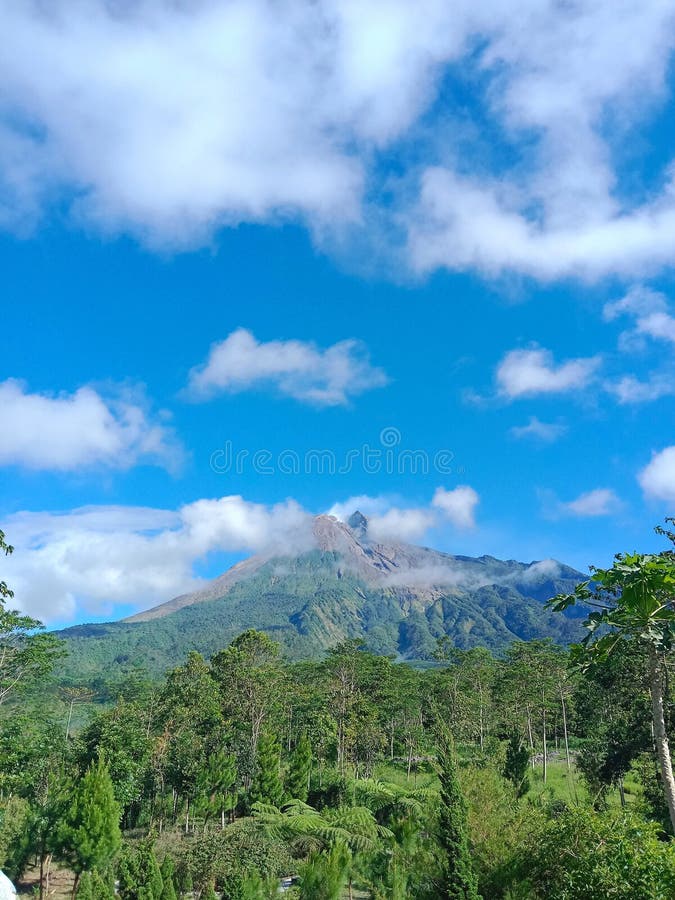 Mount Merapi stock image. Image of located, yogyakarta - 295171571