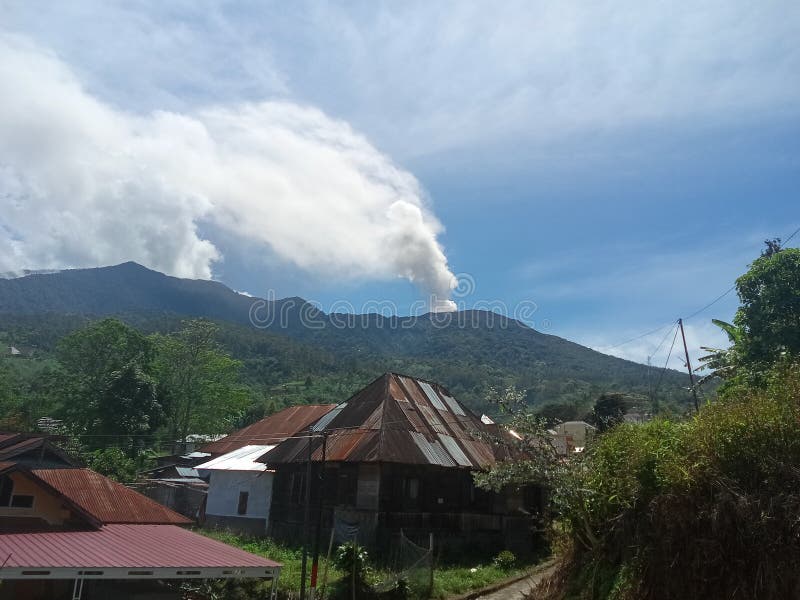 Mount Merapi Eruption in Bukittinggi on January 12, 2023 Stock Image ... Mount Merapi Eruption in Bukittinggi on January 12, 2023 Stock Image ...