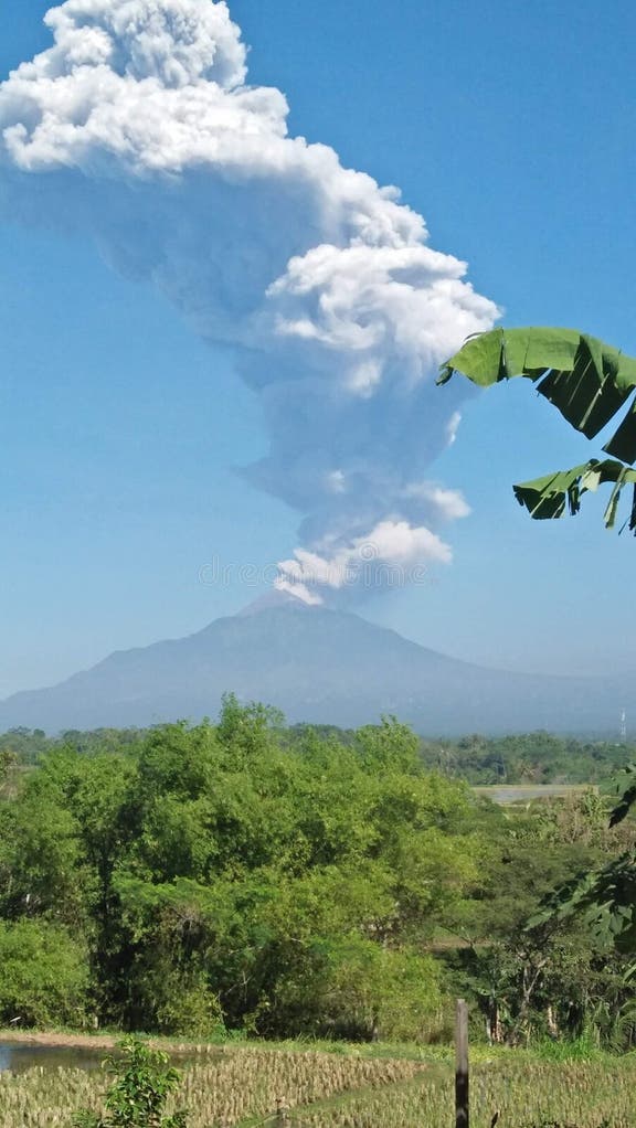 Mount Merapi Eruption stock image. Image of boyolali - 266347001