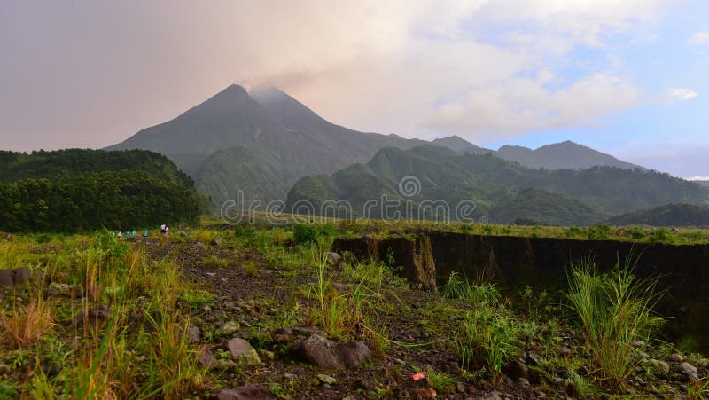 Mount Merapi in Indonesia editorial photography. Image of mount - 70843862