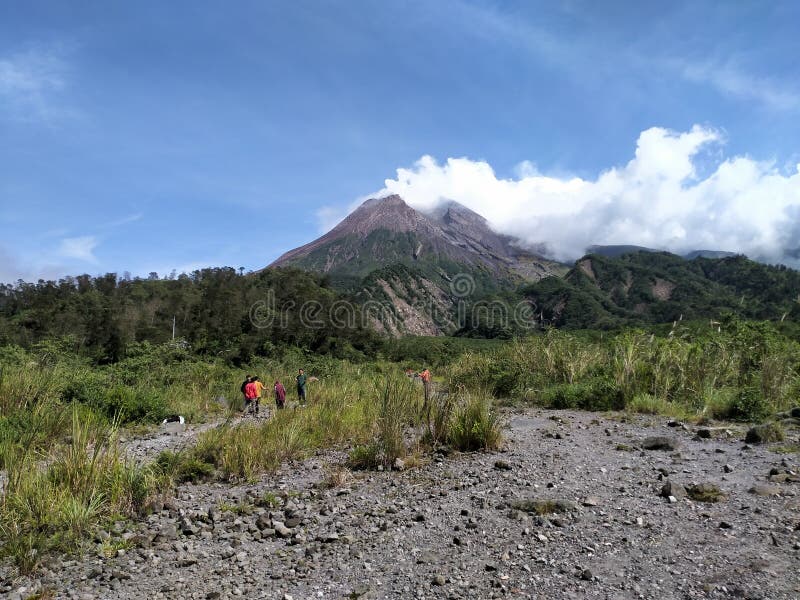 Mount Merapi in Indonesia at Noon Editorial Photo - Image of indonesia ...