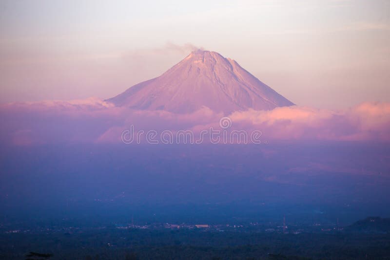Mount Merapi stock photo. Image of sunset, asia, season - 99922406
