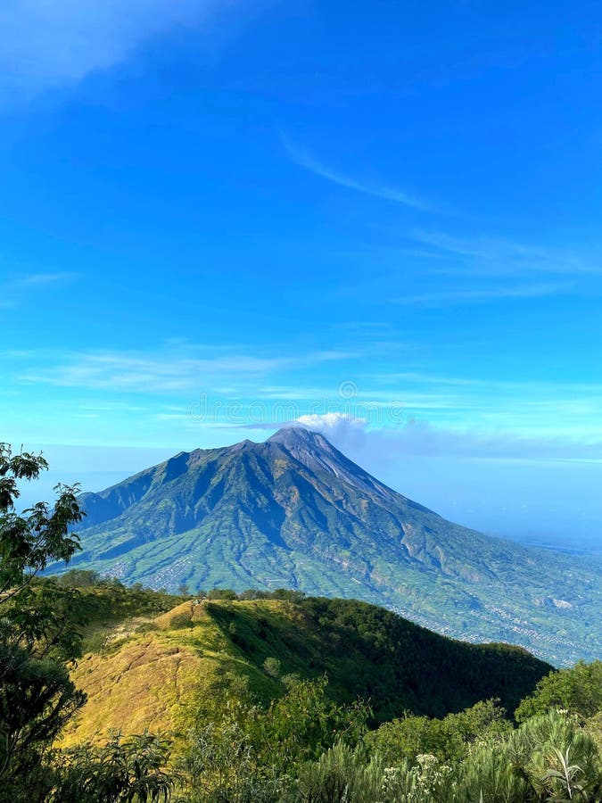 Mount Merbabu in Indonesia is Very Beautiful Stock Photo - Image of ...