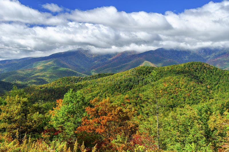 Mount Mitchell and Clouds stock image. Image of little - 87312945