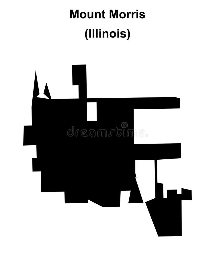 Mount Morris outline map stock illustration. Illustration of outline ...