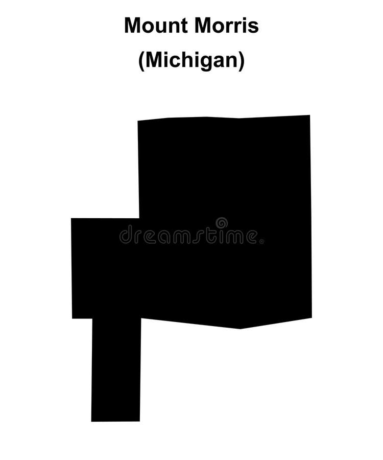 Mount Morris outline map stock vector. Illustration of region - 387415615