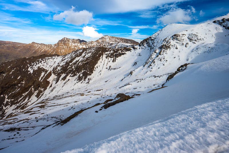 The Mount Mulhacen, the Highest Peak of the Sierra Nevada Mountain ...