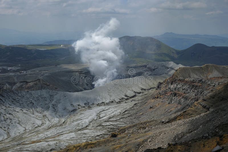 Mount Aso in Japan stock photo. Image of relaxation - 276702728