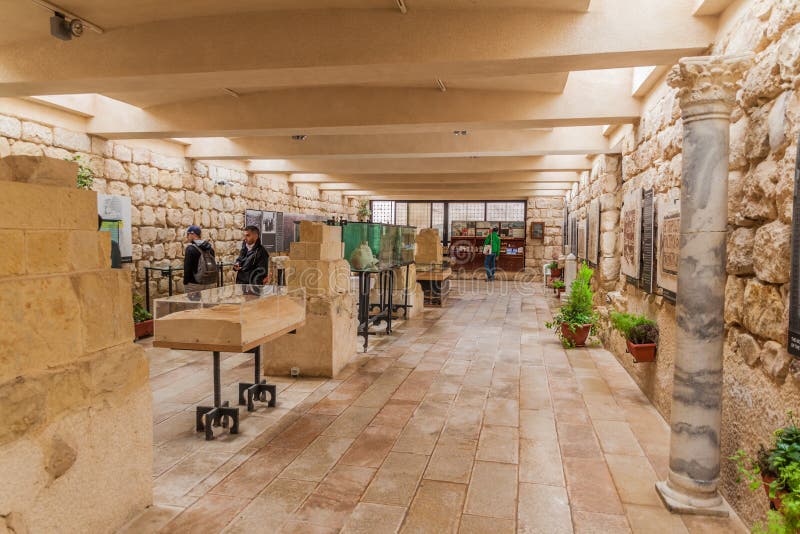 MOUNT NEBO, JORDAN - MARCH 21, 2017: Interior of the Museum at the ...