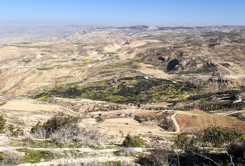 Mount Nebo in Jordan stock image. Image of arab, middle - 54103529
