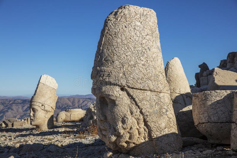 Mount Nemrut in Turkey. stock photo. Image of historical - 161349388