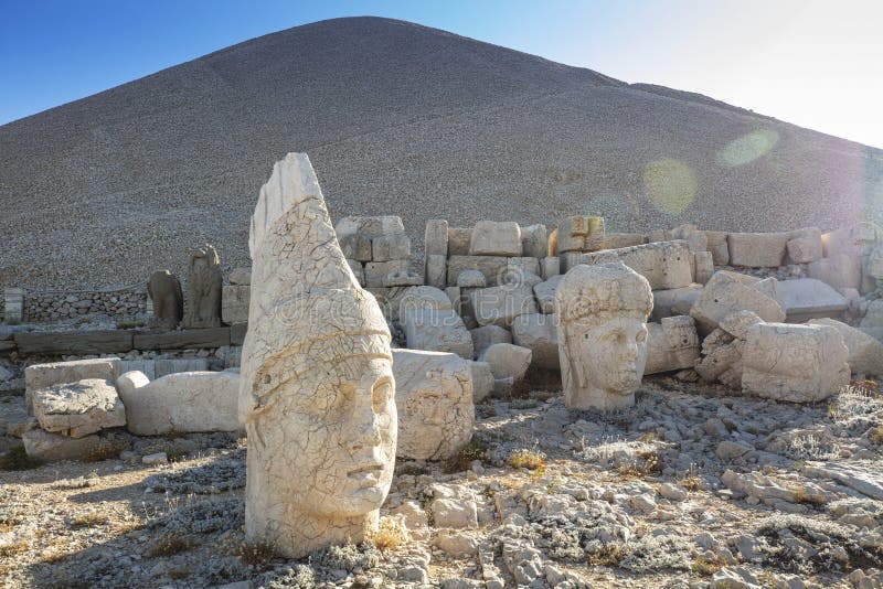 Mount Nemrut in Turkey. stock photo. Image of mountain - 161352196