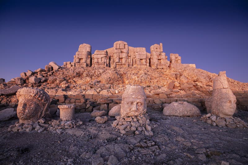 Mount Nemrut in Turkey. stock photo. Image of ancient - 161370760