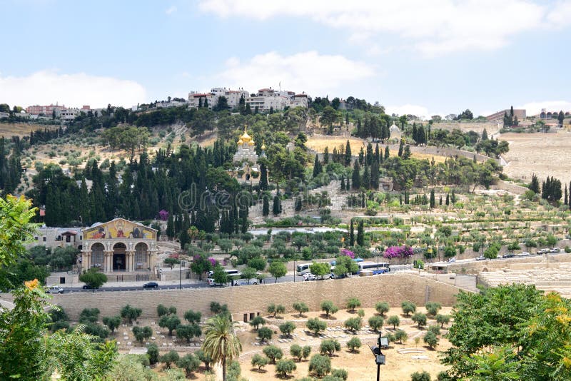 Mount of Olives in Jerusalem Stock Image - Image of east, pilgrimage ...