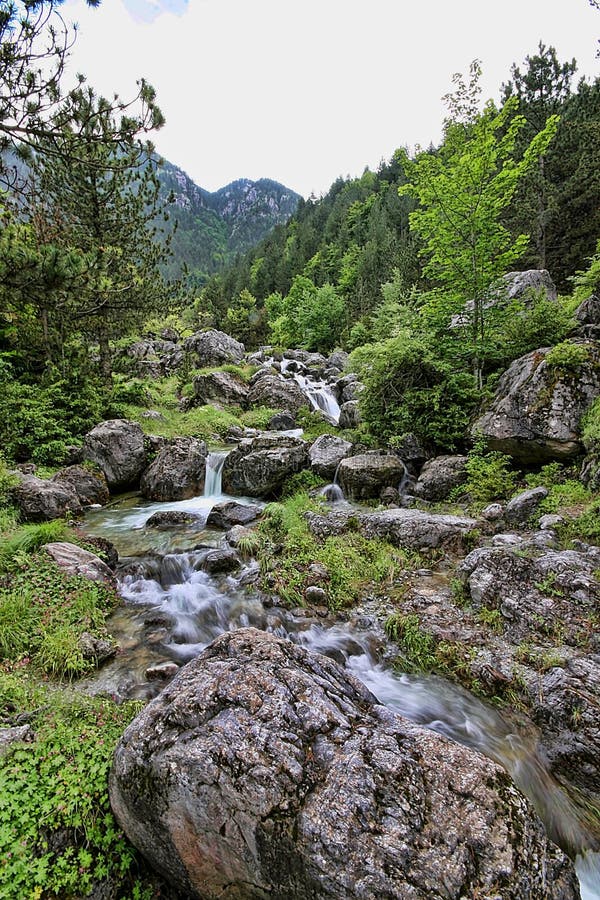Mount Olympos Mountain Stream, Greece Stock Image - Image of stone ...