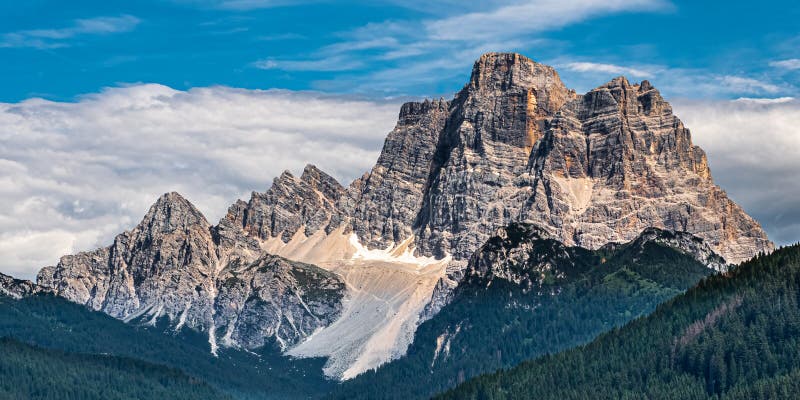 Mount Pelmo stock photo. Image of mount, cloudy, italian - 252651272