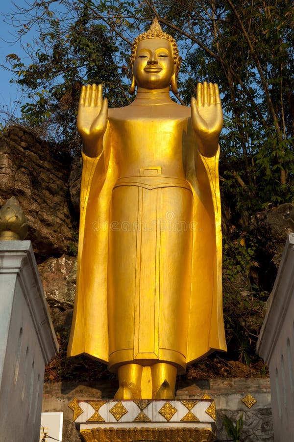 Mount Phousi Buddha Statue - Luang Prabang Stock Photo - Image of ...