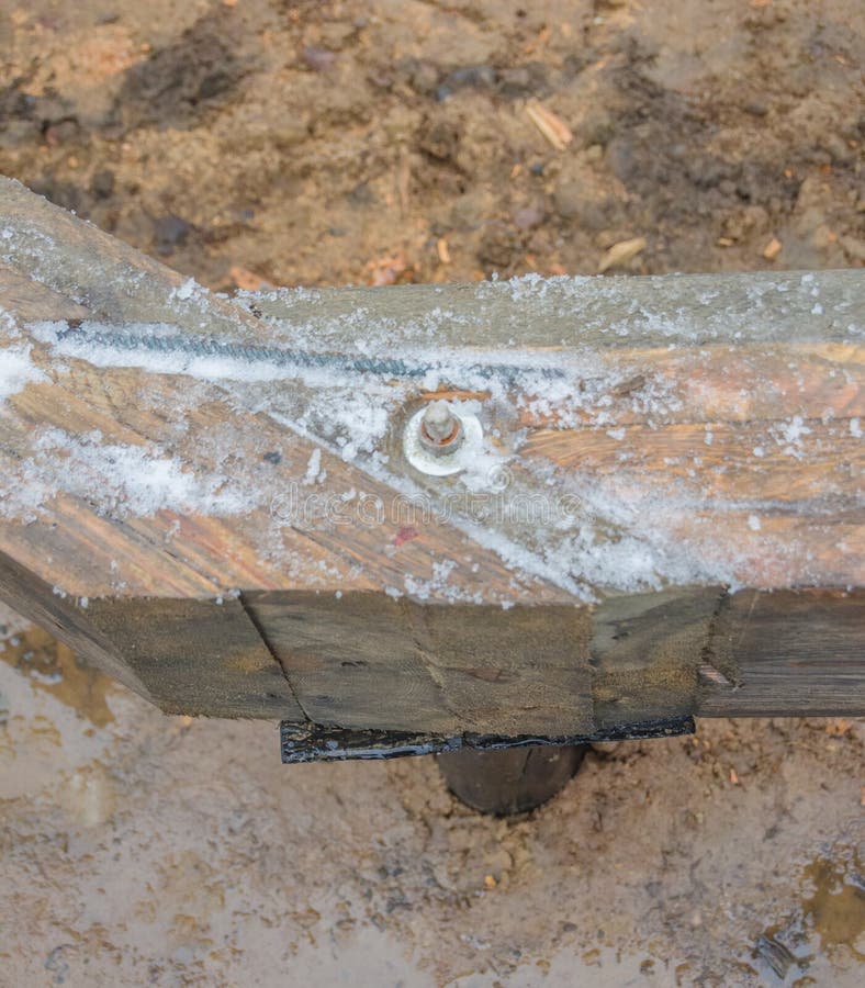 Mount Pin and Clip Strapping the House Stock Photo - Image of beam ...