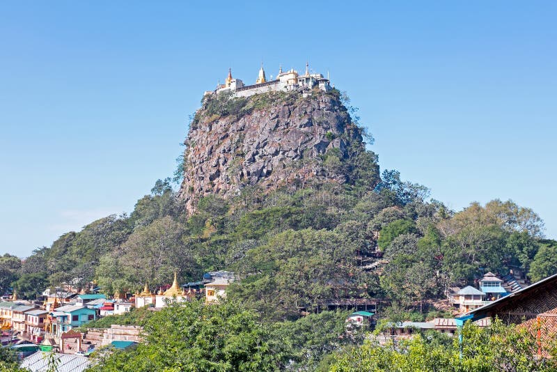 Mount Popa in Myanmar Asia stock image. Image of landscape - 106354051