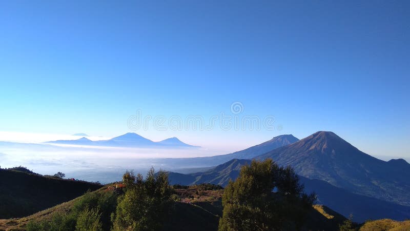 Mount prau stock photo. Image of morning, prau, horizon - 230336936