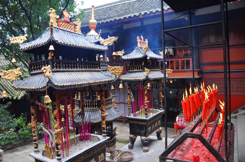 Mount Qingcheng Shangqing Tempel, Sichuan, Kina Redaktionell Arkivbild ...