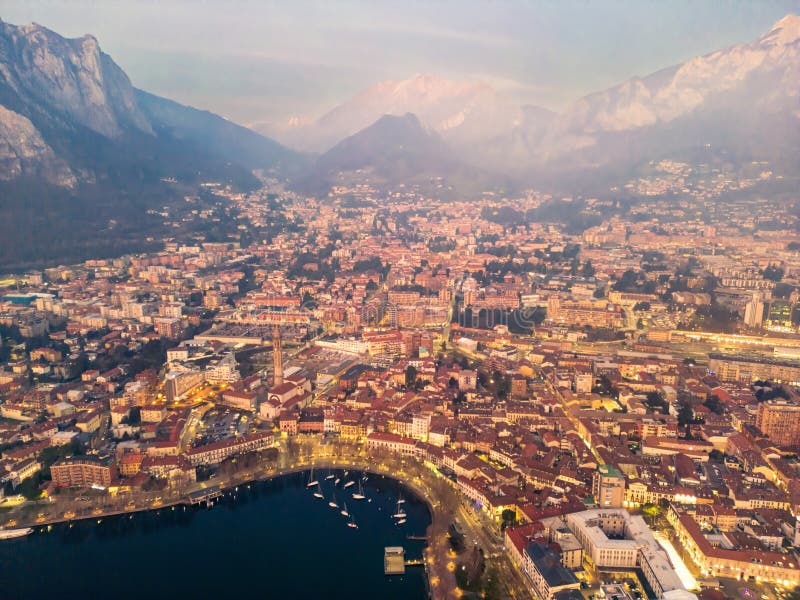 Mount Resegone in the City of Lecco, Italy Stock Photo - Image of ...