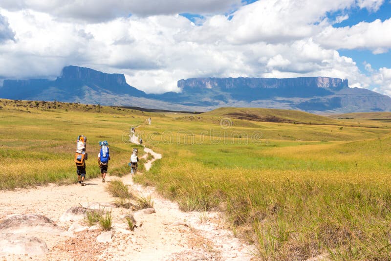 Trekking Mount Roraima stock image. Image of tepui, climbing - 103151093