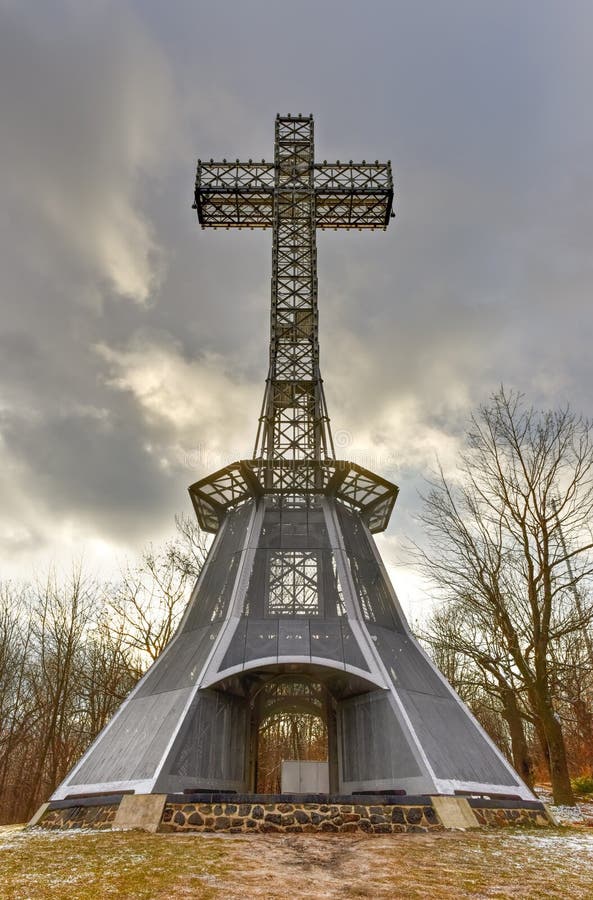 Mount Royal Cross stock photo. Image of brother, basilica - 64013758