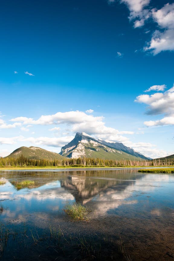 Mount Rundle stock image. Image of rundle, summer, rockies - 28606629