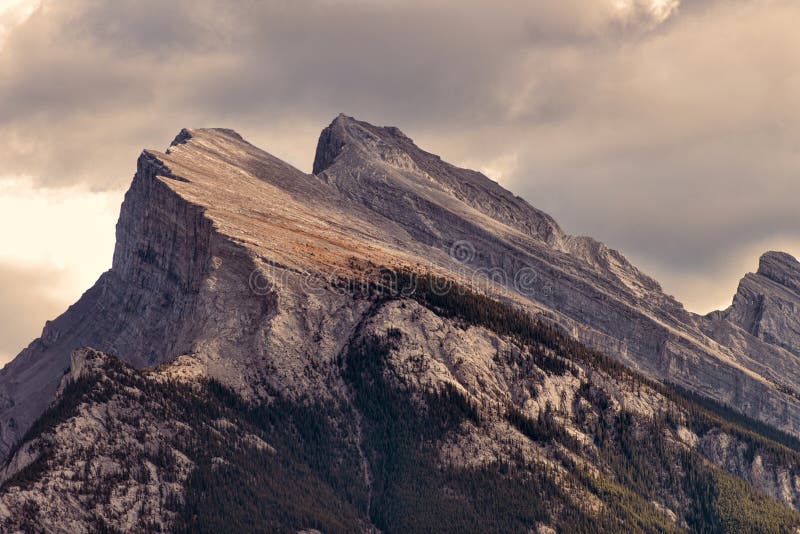 Mount Rundle, Banff National Park Stock Image - Image of scenic, peaks ...