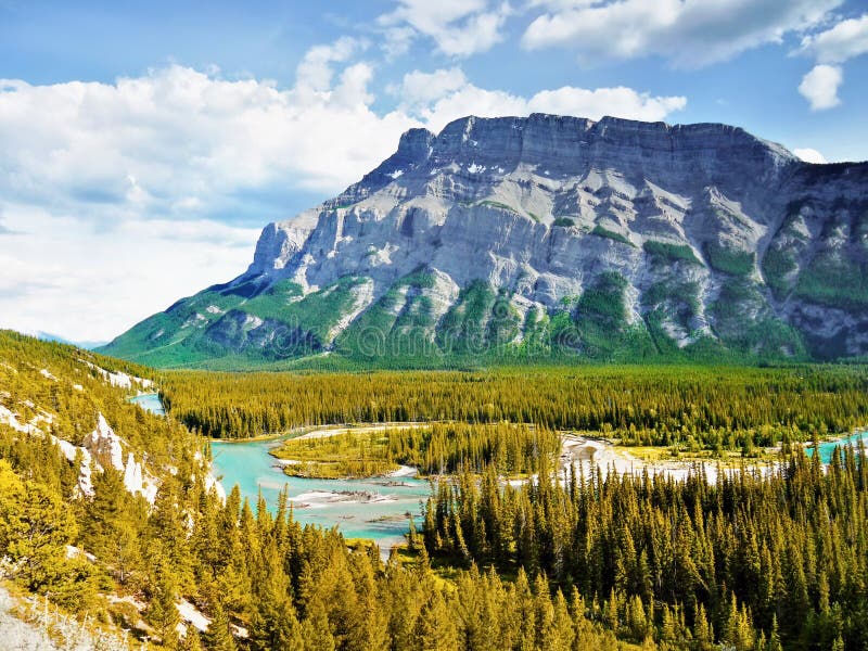 Mount Rundle, Banff National Park Stock Photo - Image of mount, peak ...