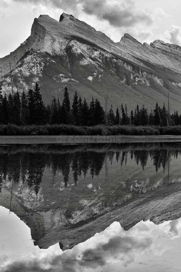Mount Rundle stock image. Image of alberta, black, mountains - 89293105