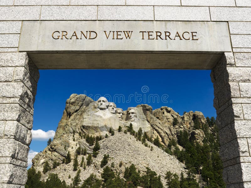 Mount Rushmore entrance. stock image. Image of abraham - 4488319