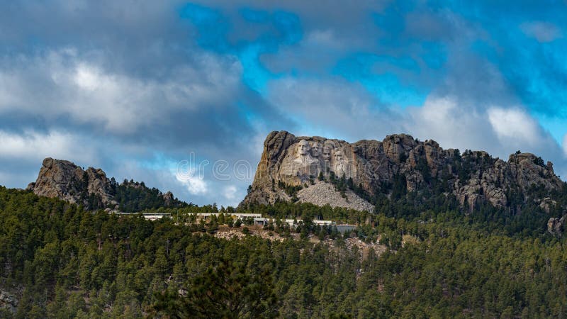 Mount Rushmore in Winter stock photo. Image of sculpture - 49016388