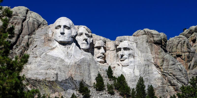 The Iconic Mount Rushmore Displays the Sculptures of Four Presidents ...