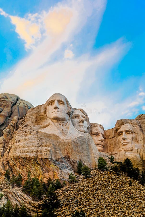 Mount Rushmore Medborgare Memorial Park I South Dakota, USA Scul ...