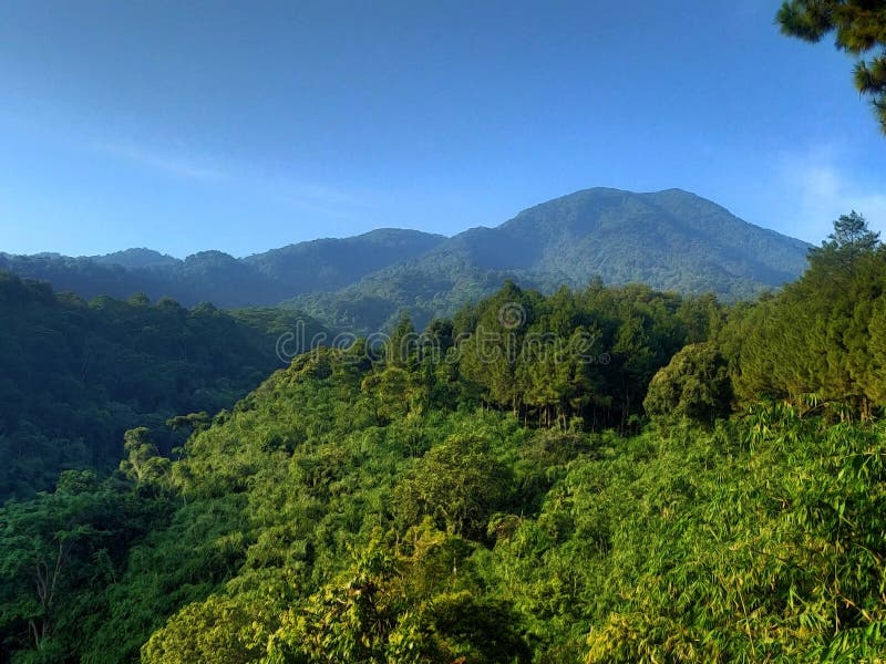 A Beautiful Sunrise Mount Salak in Indonesia Stock Image - Image of ...