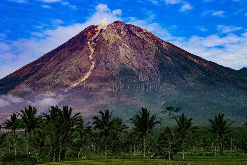Mount Semeru or a Conical Volcano in East Java, Indonesia. Mount Semeru ...