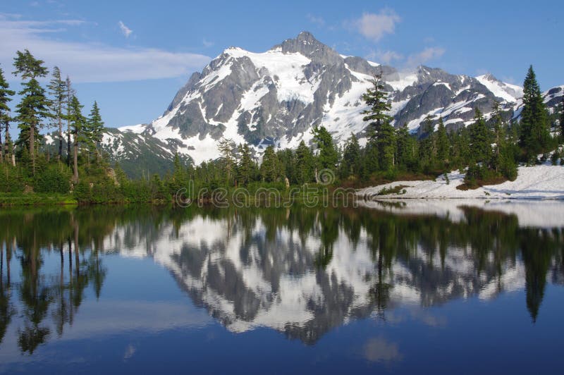 Mount Shuksan stock photo. Image of steep, snow, glaciated - 27702044